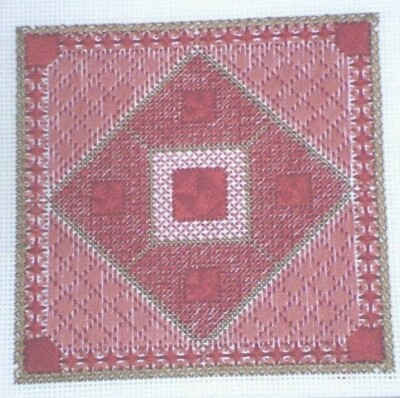 CANVAS WORK SQUARE #1-Pink Squares-Beginners to Advanced--Counted ...