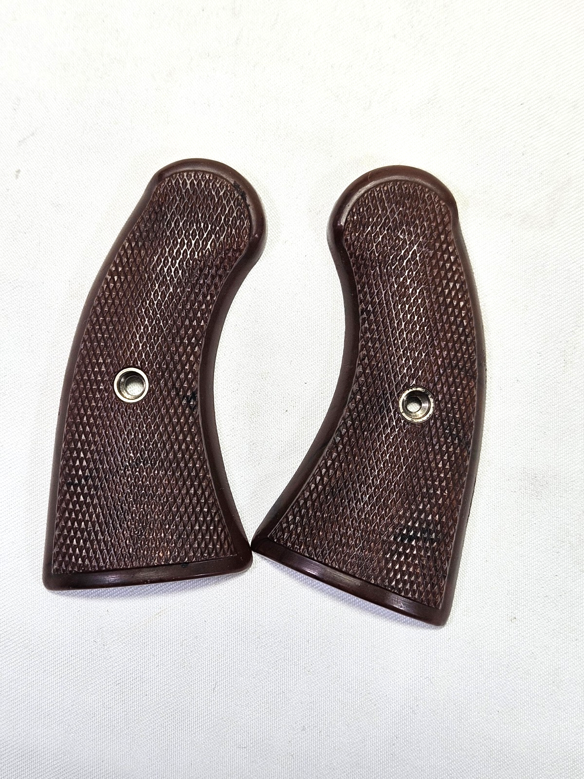 Vintage Fitzwell Checkered Polymer Grips For Colt Police Positive ...