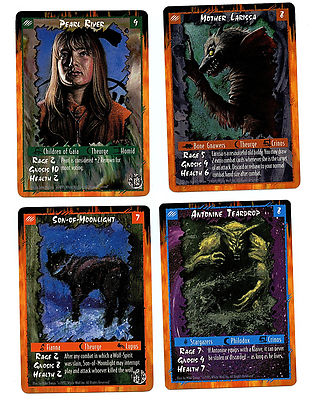 White Wolf Rage 4 Unplayed Mint Limited Edition Character Cards UD 1995 ...