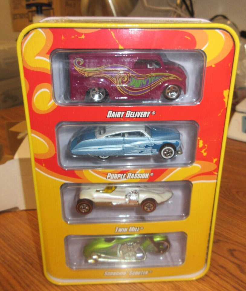 Hot Wheels 40th Ann. Since 68 4 Car Pack DAIRY DELIVERY PURPLE PASSION ...
