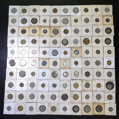 Estate Collection of 100 Foreign World Coins in 2x2 Flips - Lot | eBay