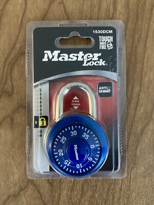 Master Lock Combination Padlock Anti-Shim Blue 1530DCM *New* | eBay
