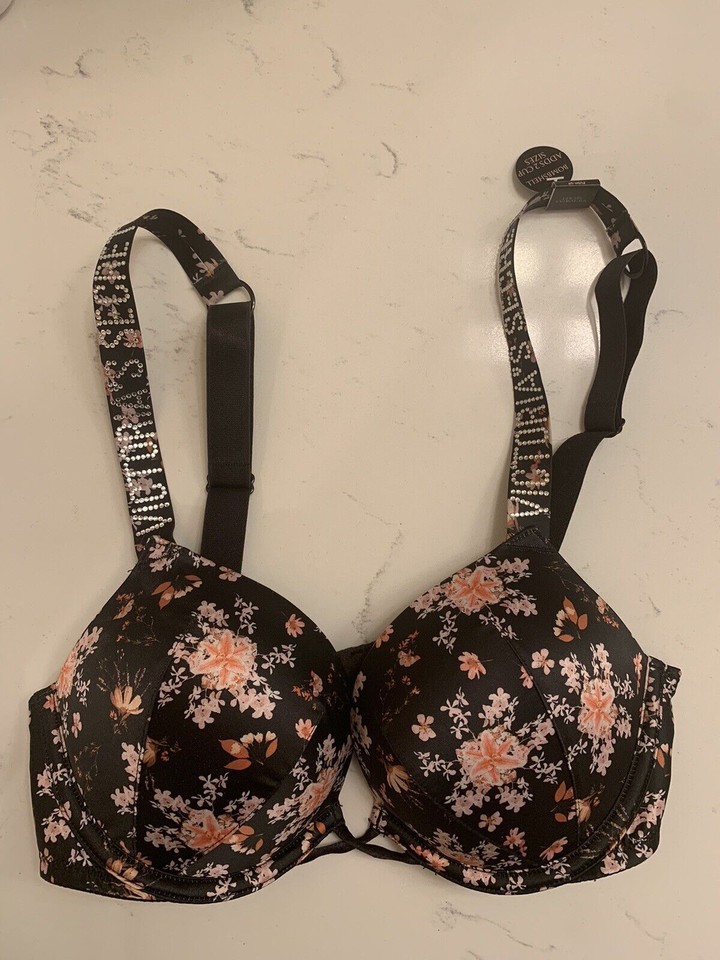VICTORIA SECRET BOMBSHELL BRA ADD 2 CUP PLUNGE Super Push UP NEW Shine ...