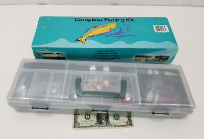 Premium Complete Fishing Set - Tackle Bot Rod Reel Bobbers Lures ...