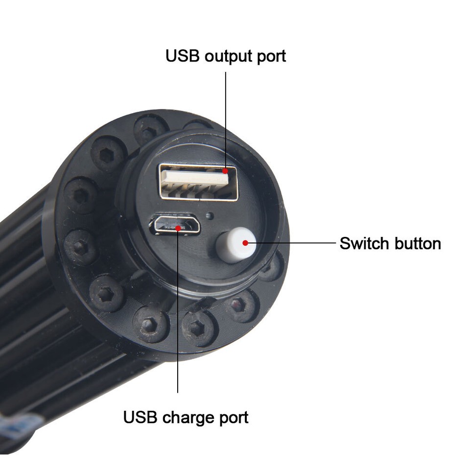 6W 450nm Blue Laser Pointer Pen Visible Light Beam Lazer USB Charging w ...