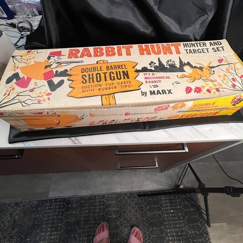 COMPLETE RARE VINTAGE 50'S MARX RABBIT HUNT TARGET SET SHOOTING GAME ...
