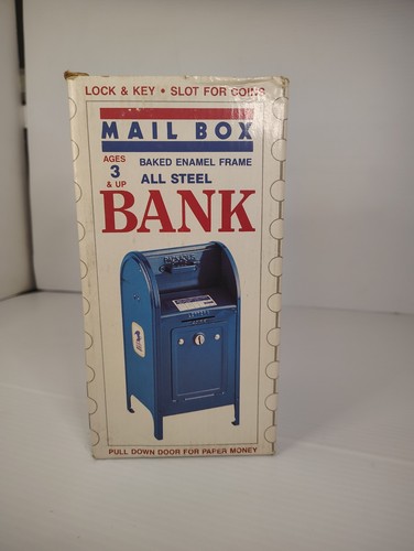 NEW IN BOX USPS MAIL BOX BANK ALL STEEL 2 KEYS SUPERIOR TOY ...
