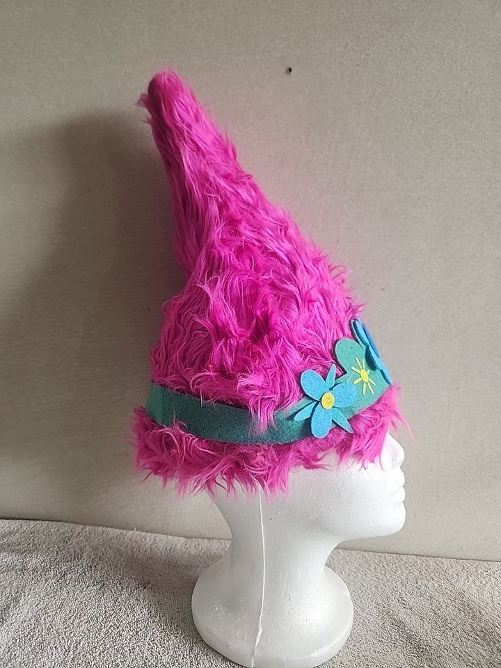 TROLLS WORLD TOUR Poppy Chapeau Hat Wig Halloween Cosplay Costume ...