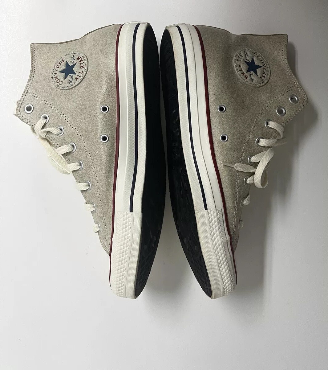 Converse ChuckTaylor AllStar Beige Soft Leather High-… - Gem