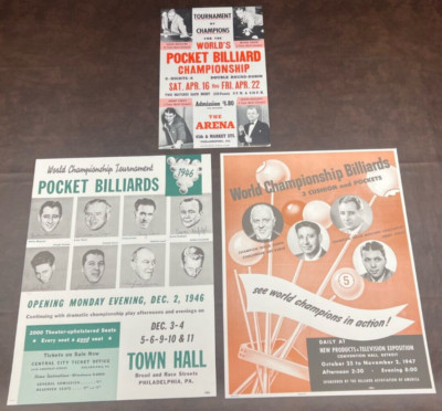 Set of 3!! - 14.1 Tournament World Championship Billiard / Pool Posters ...