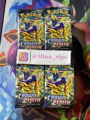 Crown Zenith Booster Pack - 10 Packs - Factory Sealed - ETB Equivalent ...