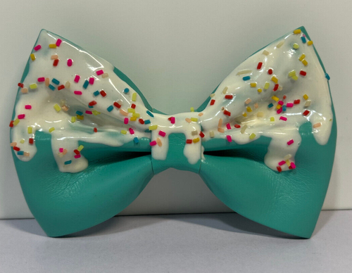 Cyan Blue Icing Drip Hair Pin Bow Rainbow Sprinkles Decora Kawaii Cute ...