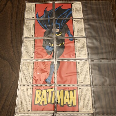 1966 TOPPS BATMAN (1989 reissue) RED BAT 10 Cards BATMAN PUZZLE Freshly ...