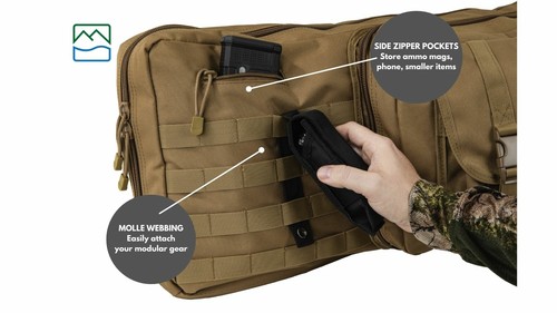 TLO Outdoors Tactical Double Rifle Gun Case - Soft Range Bag w ...