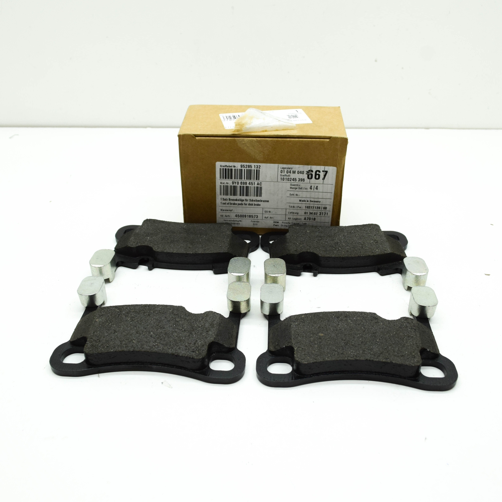 PORSCHE CAYENNE 9Y0 Rear Brake Pads Set 9Y0698451AC NEW GENUINE | eBay