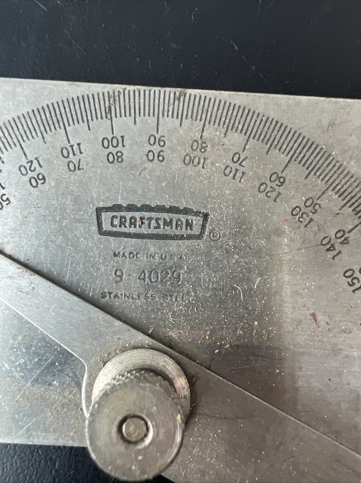 SEARS/CRAFTSMAN 9-4029 STAINLESS STEEL PROTRACTOR | eBay