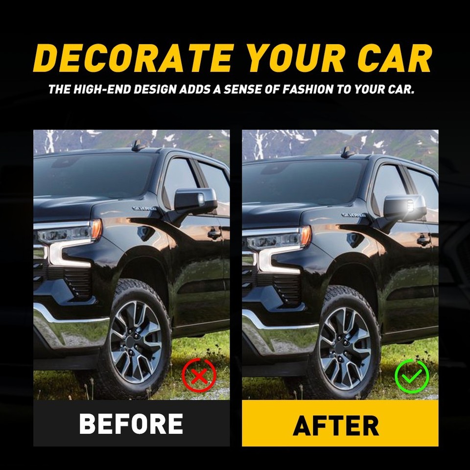 "SMOKED" Side Mirror Task Lights Lamps Pair For 19-22 Chevy Silverado ...