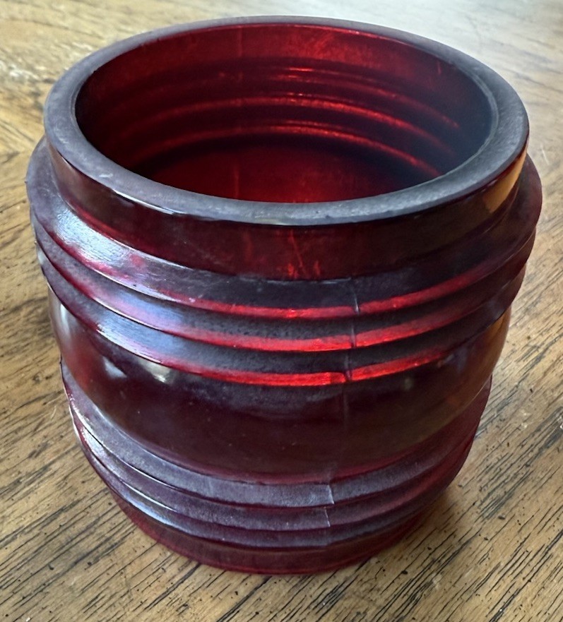 Vintage Red Glass Railroad Lantern Globe Signal Lamp Shade 3.25" H ...