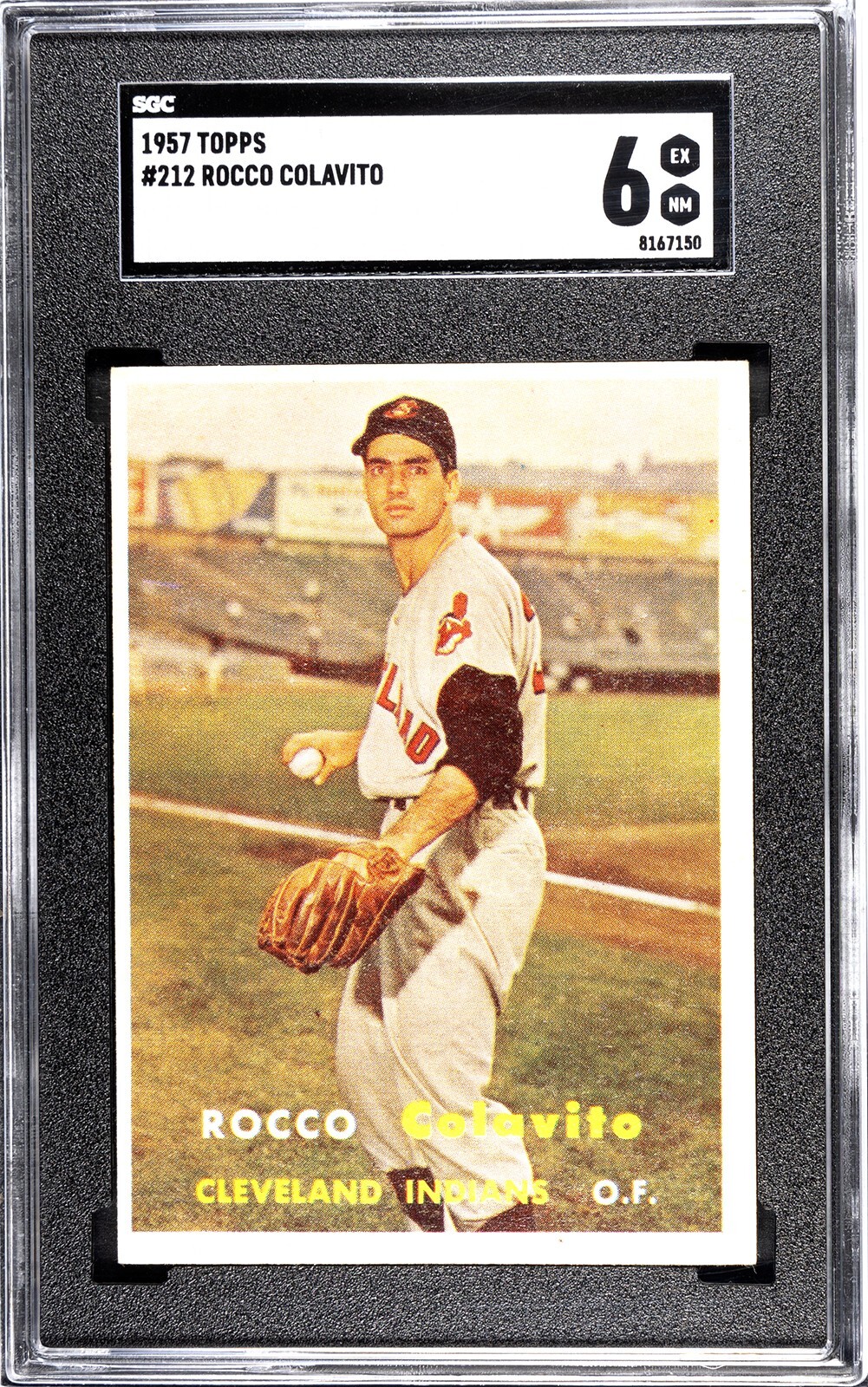 1957 Topps #212 Rocky Rocco Colavito RC/Rookie Indians SGC 6 EX NM | eBay