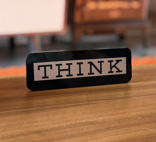 IBM THINK SIGN PLAQUE - Rare Authentic Computer Desk Accessory ...