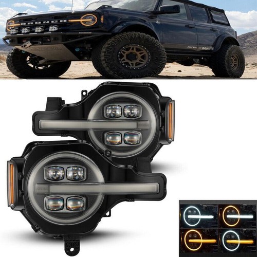 2x LED Projector Headlights Lamps For Ford Bronco Raptor 2020-2023 ...