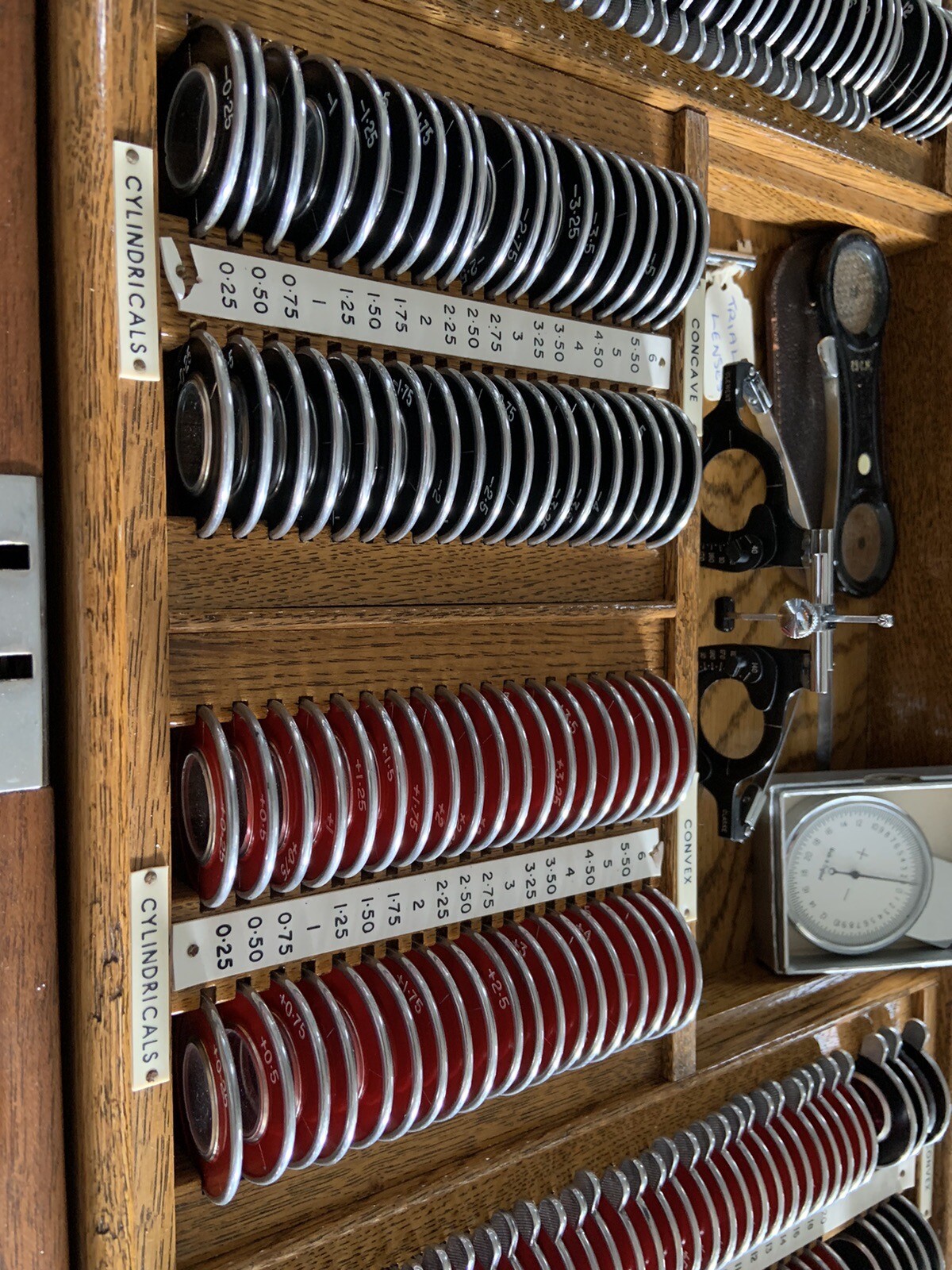 Antique Set Of Trial Lenses Optometry Ophthalmology | eBay