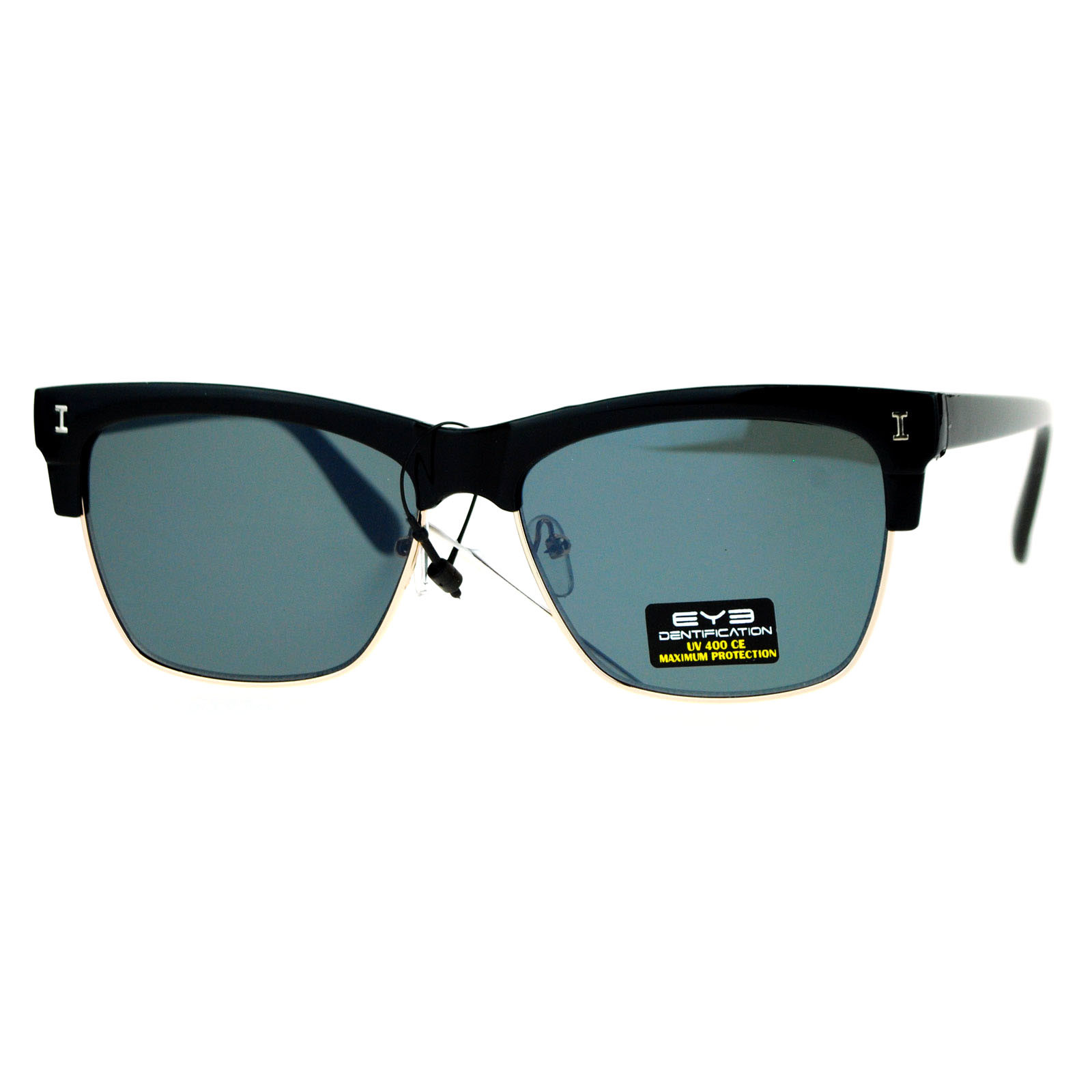 New Flat Lens Sunglasses Retro Designer Square Frame Unisex Fashion | eBay