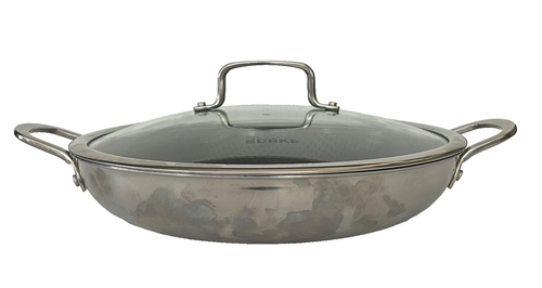David Burke 12.5 Inch Non-Stick Stainless Steel Two-Handled Pan, Pre ...