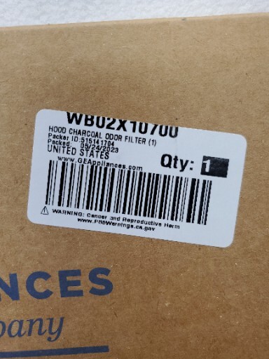 GE Genuine Replacement Part WB02X10700 Hood Charcoal Odor Filter NEW ...