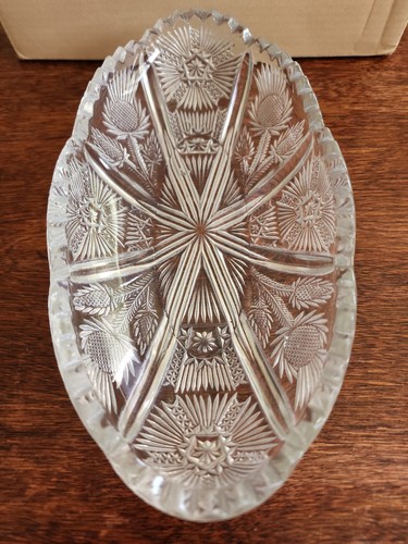 EAPG Higbee Oval Candy Dish With Thistle Pannel Pattern As Is, Rare | eBay