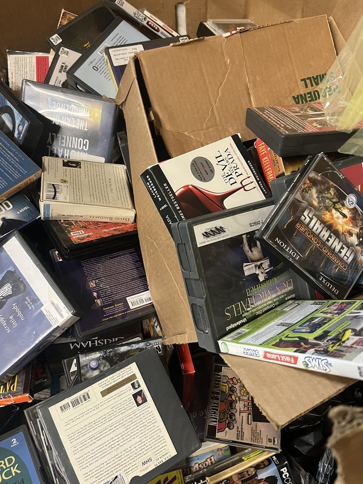 Audiobooks Lot Full 12x12x8 Box Audiobook CDs Books On Cd Good ...