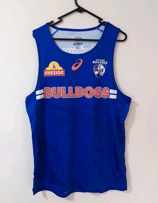Western Bulldogs AFL Football Asics Training Jersey Singlet Tank Top ...