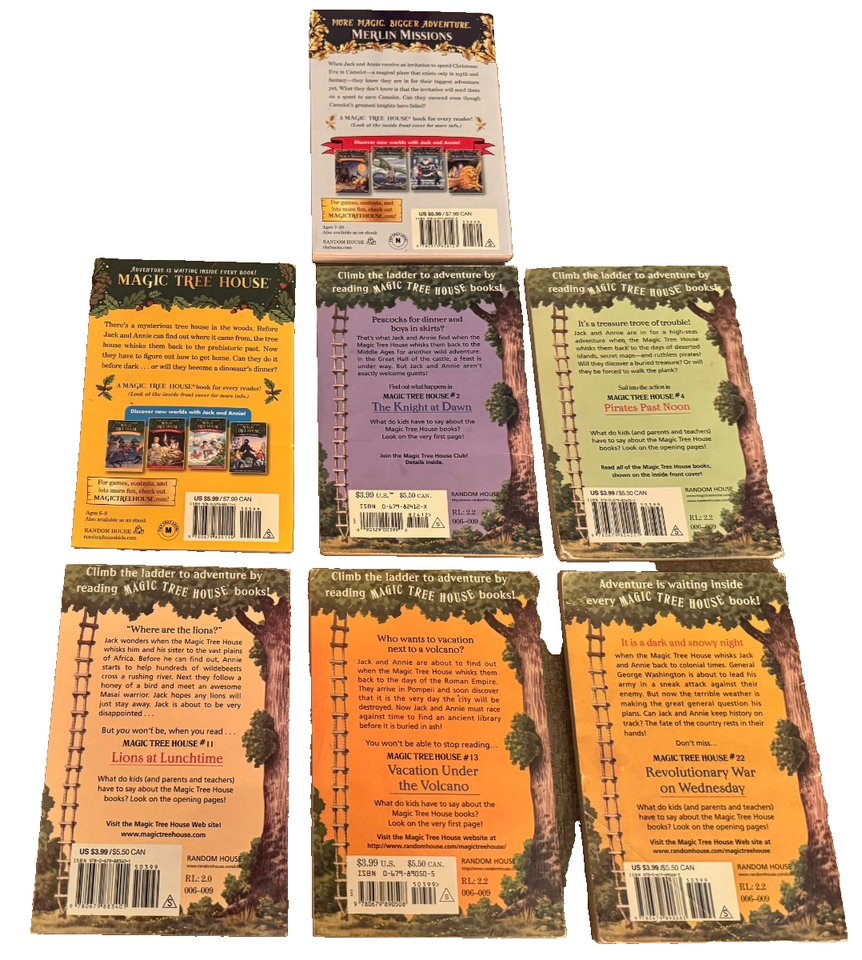 Magic Tree House and Merlin Missions Book Lot of 7 by Mary Pope Osborne ...