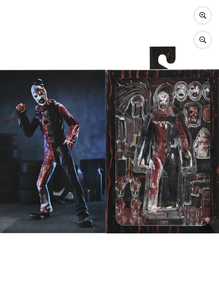 NECA TERRIFIER Art The Clown Bloody Ultimate Figure Blood Soaked ...
