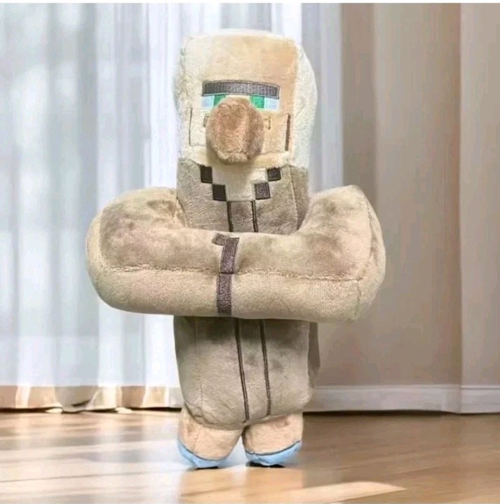 12x6" Minecraft Villager Plush Toy Soft Stuffed Doll Game Character ...