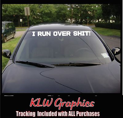 I run over Decal Sticker Funny Car Turbo Diesel Truck Crew Cab 7.3L 6.7 ...