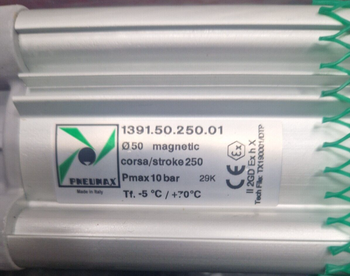 50mm Bore X 250mm Stroke Magnetic Double Acting ISO-VDMA Pneumax ...