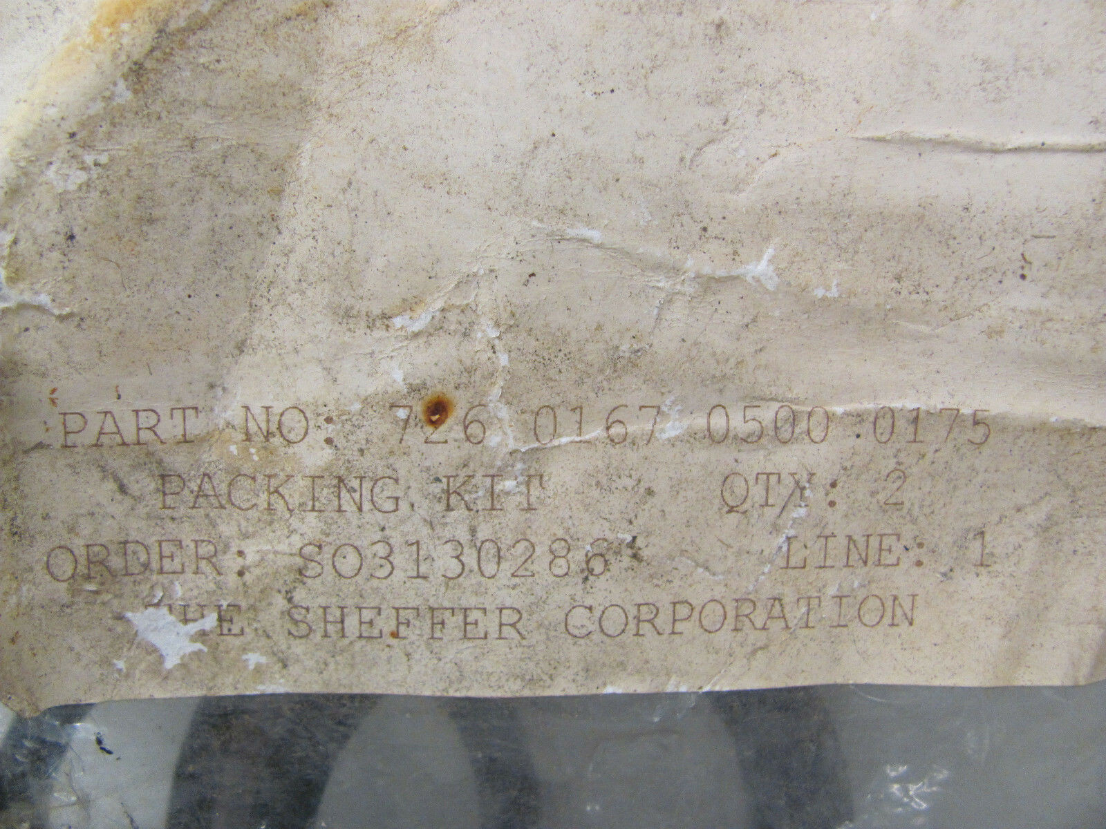 SHEFFER CORPORATION PACKING SEAL KIT 726-0167-0500-0175 (Q.2) NEW(OTHER ...