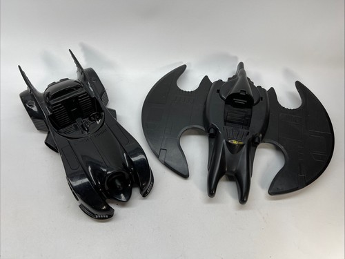 1989 BATWING BATMOBILE TOY BIZ Batman Villain Cruncher DC Vintage LOT ...