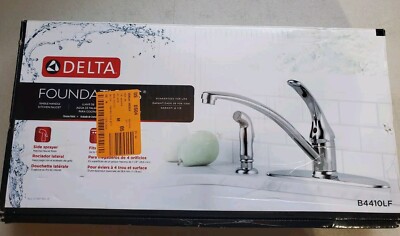 DELTA Foundations Single-Handle Standard Kitchen Faucet with Side ...