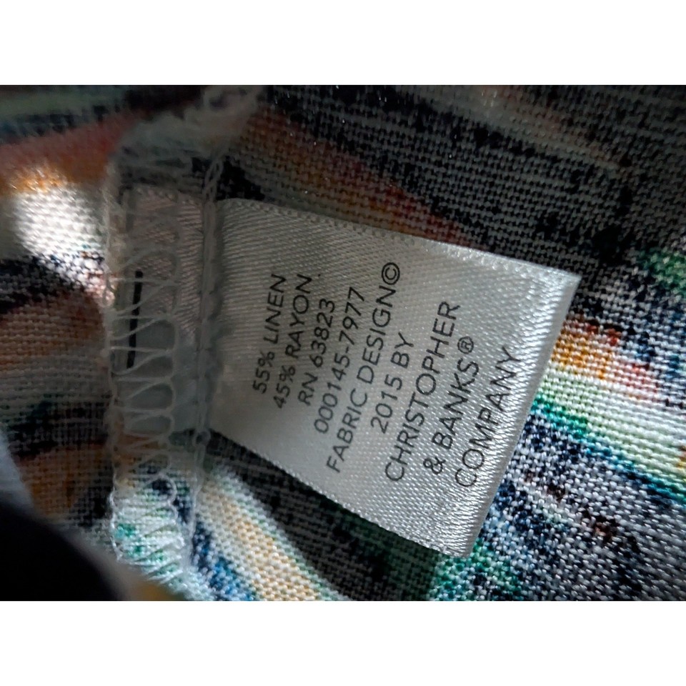 Christopher & Banks CJ Tropical Linen Jacket Women's Plus Size 1X ...