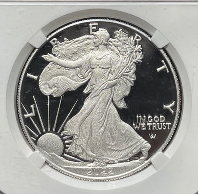 2022-W PROOF SILVER AMER EAGLE - NGC PF 70 ULTRA CAMEO - TYPE 2 - EARLY ...