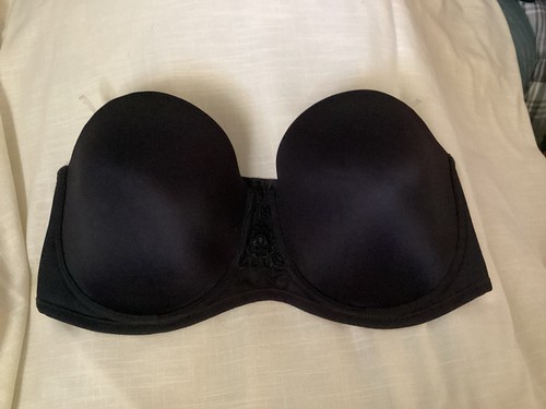 Vanity Fair Black Strapless Bra Sexy RN16345 Underwire Size 38DD | eBay