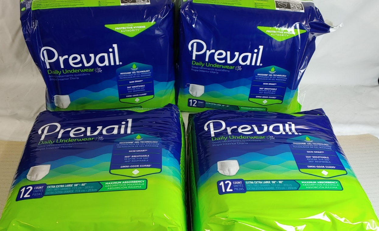 Prevail Adult Daily Disposable Underwear XXL Maximum Absorbency 48 Ct ...
