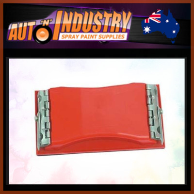 ORANGE SANDING BLOCK WITH CLIPS 1/2 SHEET 105x210mm AUTOBODY & PLASTER ...