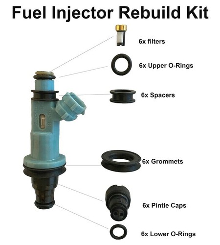 6x Fuel Injector Rebuild Kit 23250-46090 for 98-05 Lexus Toyota 3.0 | eBay