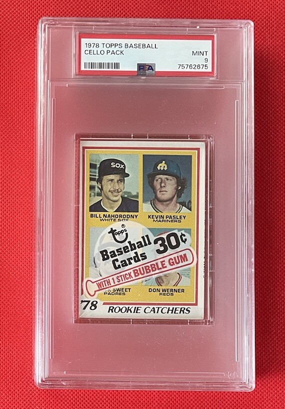 1978 TOPPS Baseball Unopened Cello Pack PSA 9 Rookie Catchers On Top ...