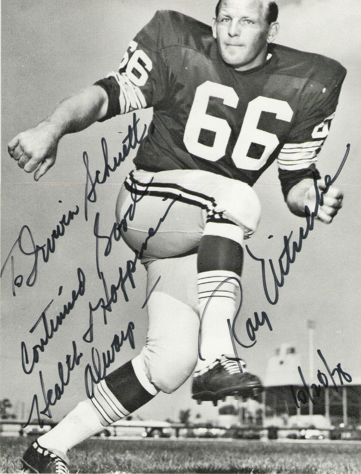 Ray Nitschke Green Bay Packers signed autographed 4x6 postcard JSA COA ...
