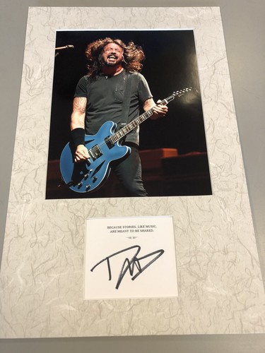 DAVE GROHL FOO FIGHTERS Signed AUTOGRAPH Signed Matted Display ACOA LOA ...