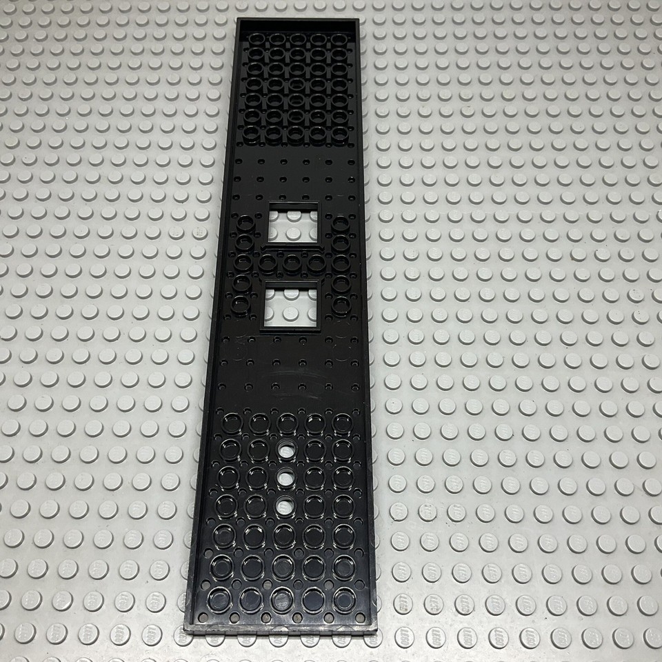 LEGO Part 92339 Black Train Base 6 x 28 with 3 Round Holes & 2 x 2 ...